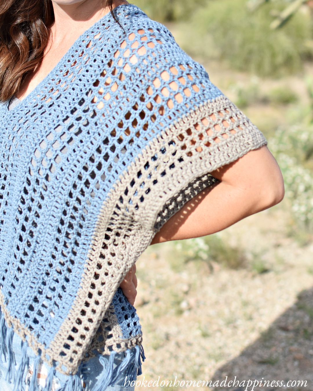 Spring Breeze Crochet Poncho Pattern - Hooked on Homemade Happiness