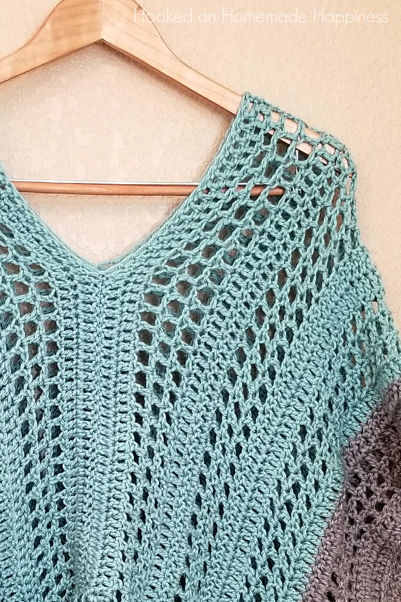 Spring Breeze Poncho Crochet Pattern 4 - Hooked on Homemade Happiness