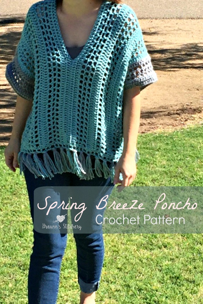 spring poncho main - Hooked on Homemade Happiness