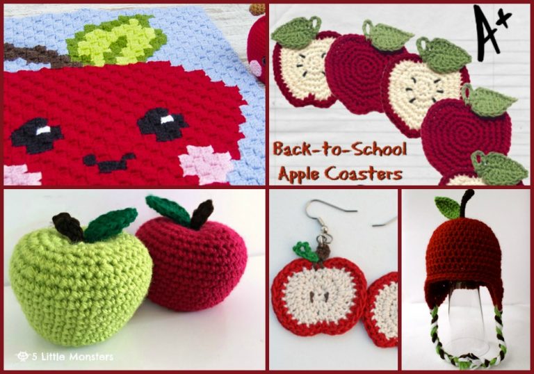 10 Free Apple Crochet Patterns - Hooked on Homemade Happiness