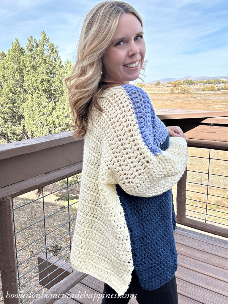 Color Block Oversized Crochet Sweater Pattern - Hooked on Homemade ...