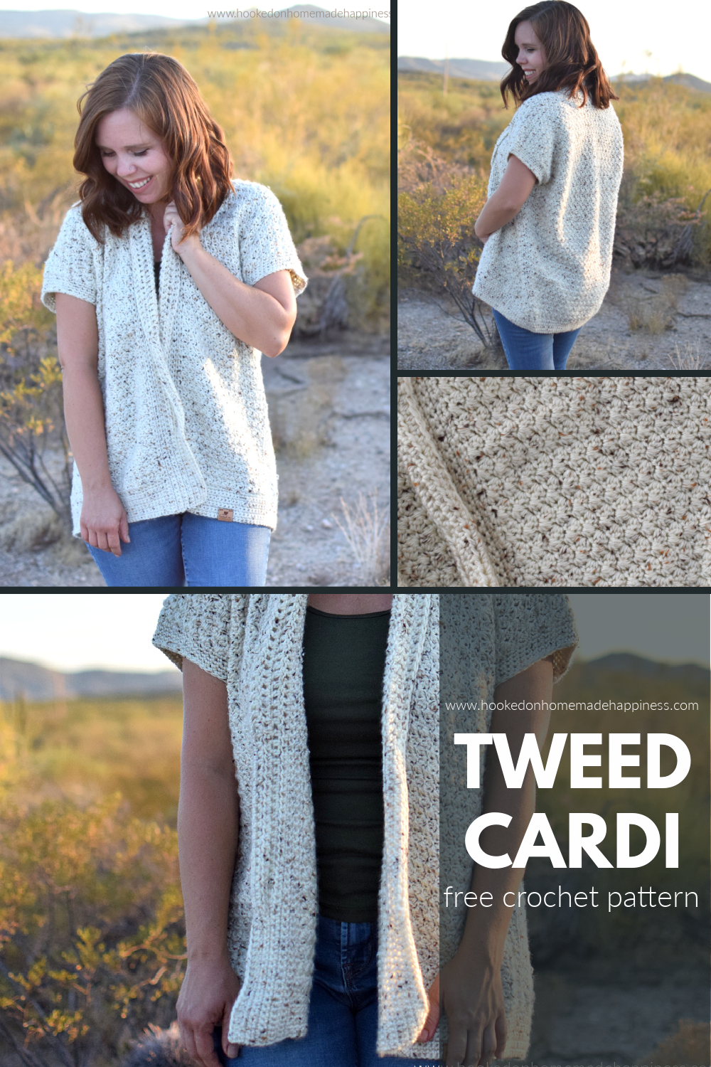 Tweed Cardi Crochet Pattern - Hooked on Homemade Happiness