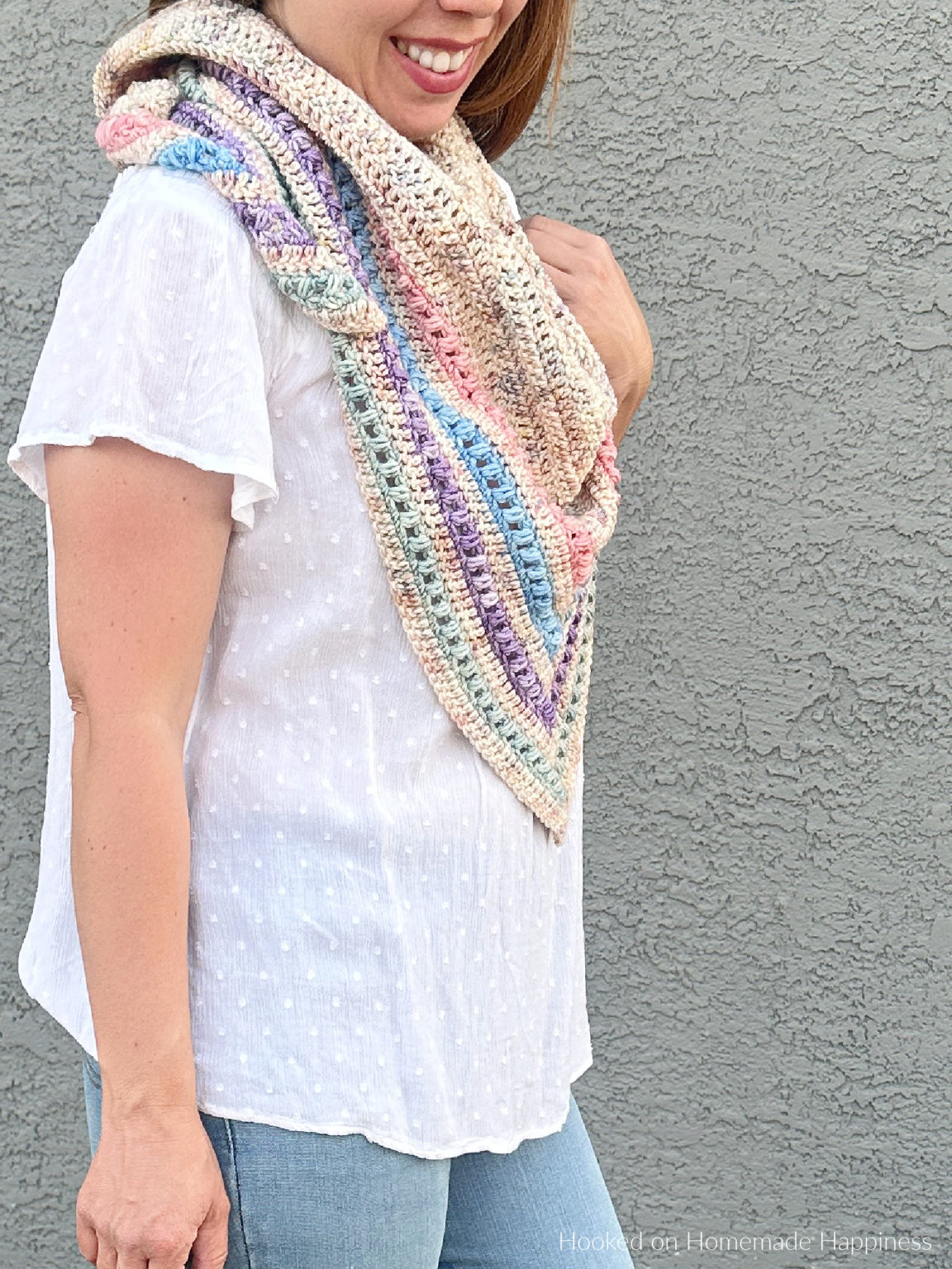 The Spring Shawl Crochet Pattern - Hooked on Homemade Happiness