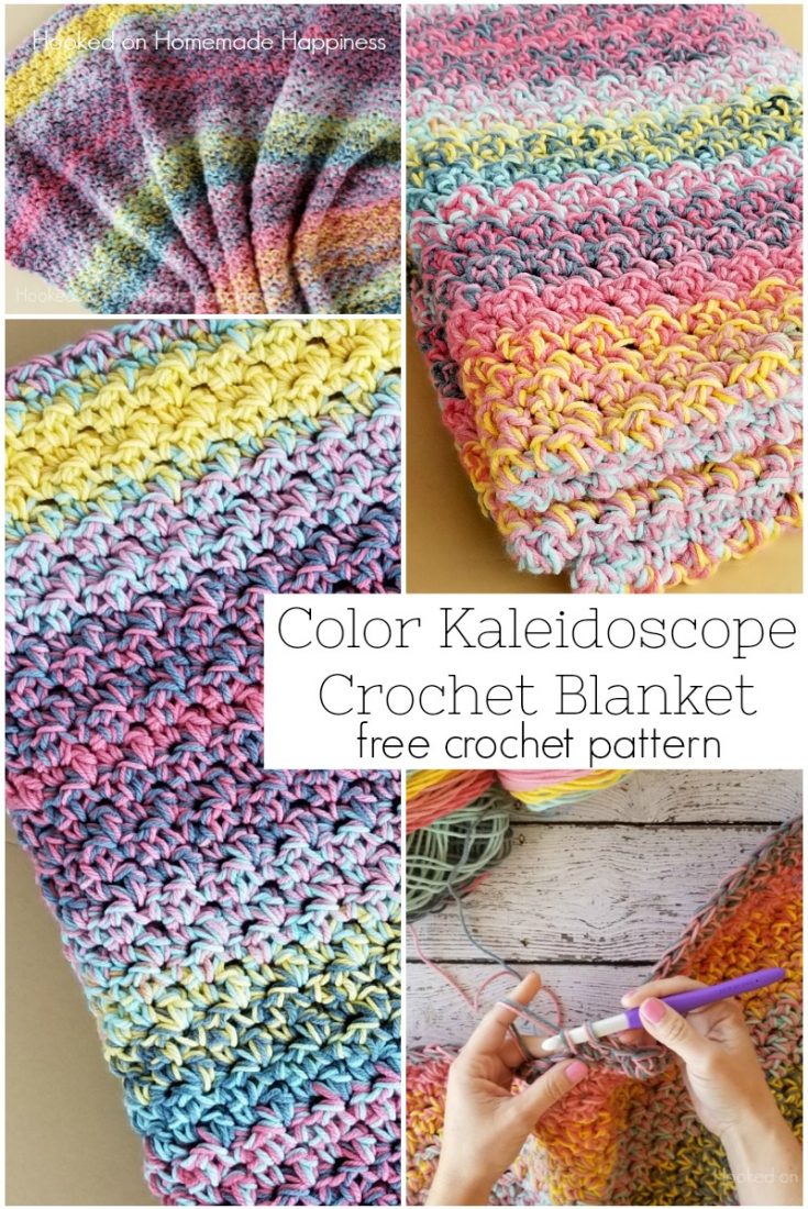 Color Kaleidoscope Blanket Crochet Pattern 8 - Hooked on Homemade Happiness Color Kaleidoscope Blanket Crochet Pattern 8 - Hooked on Homemade Happiness