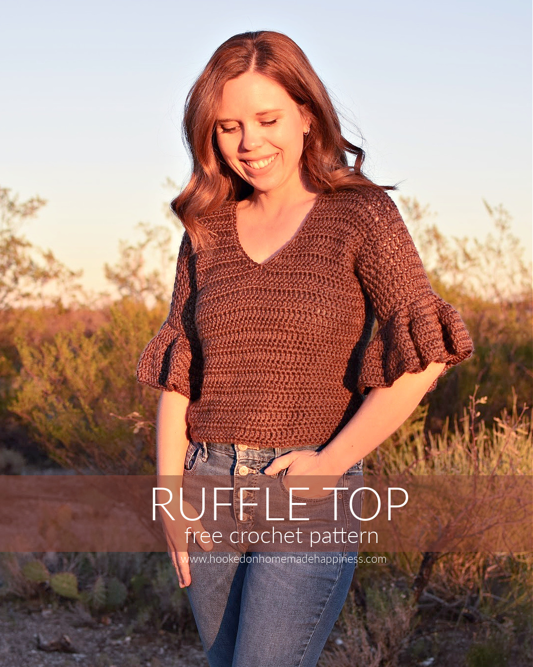 Ruffle Top Crochet Pattern - Hooked on Homemade Happiness