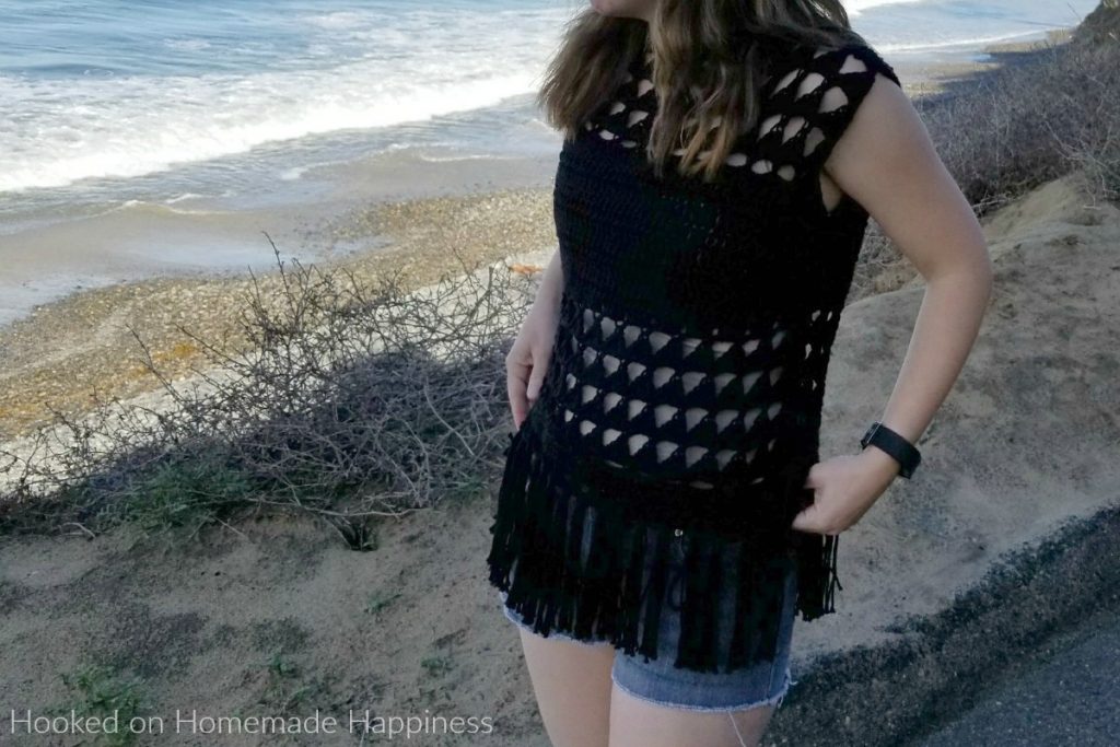 Triangles & Fringe Crochet Top Pattern - Hooked on Homemade Happiness