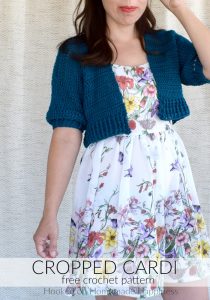 Cropped Cardi Crochet Pattern - Hooked on Homemade Happiness