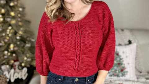 Winter Snowflake Crochet Sweater Pattern - Hooked on Homemade Happiness