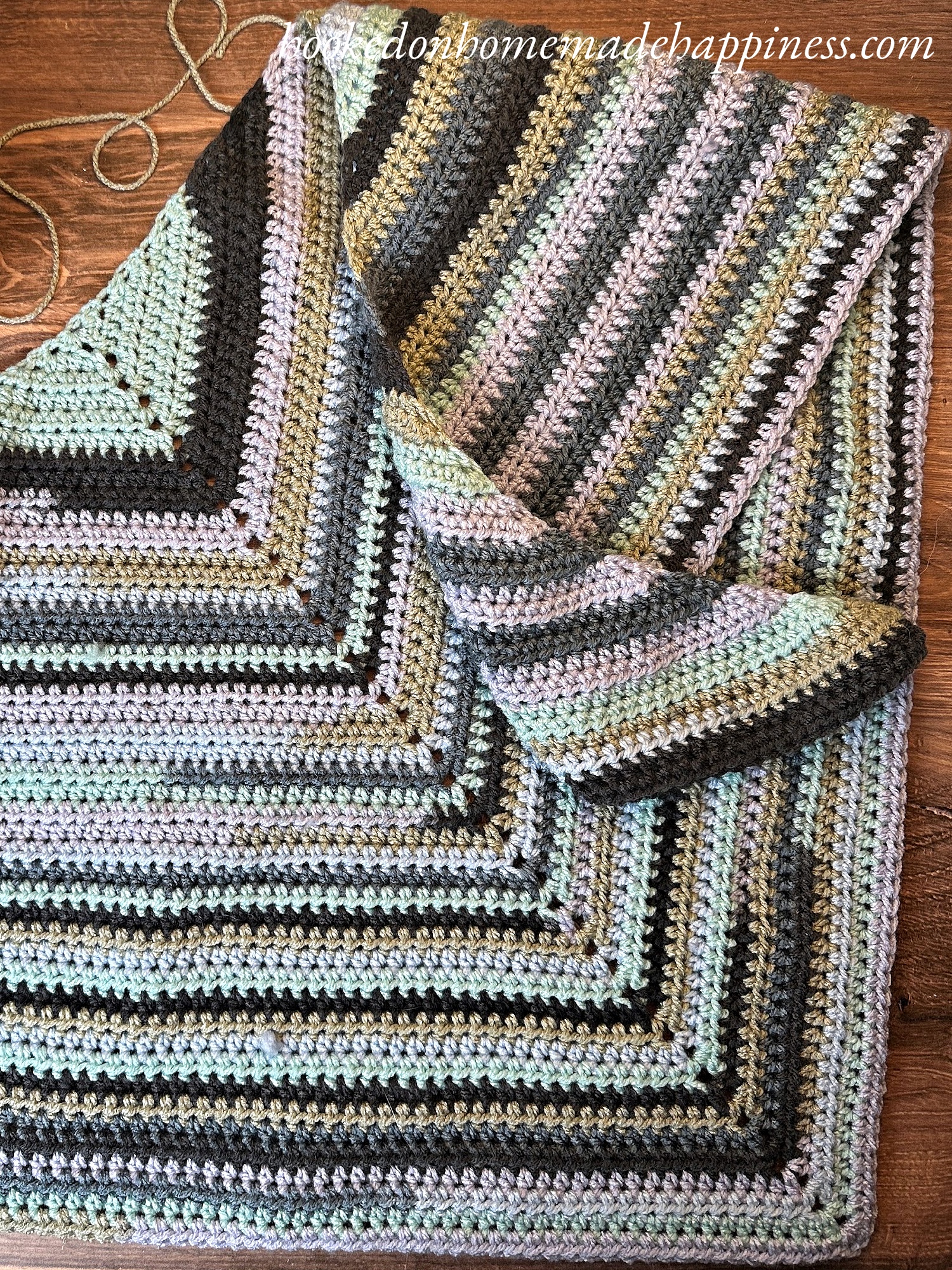Easy All HDC Triangle Shawl Crochet Pattern - Hooked on Homemade Happiness