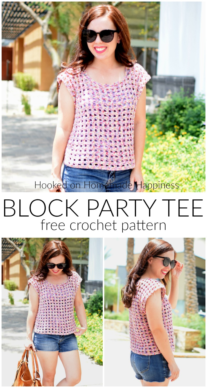 Block Party Tee Crochet Pattern - Hooked on Homemade Happiness