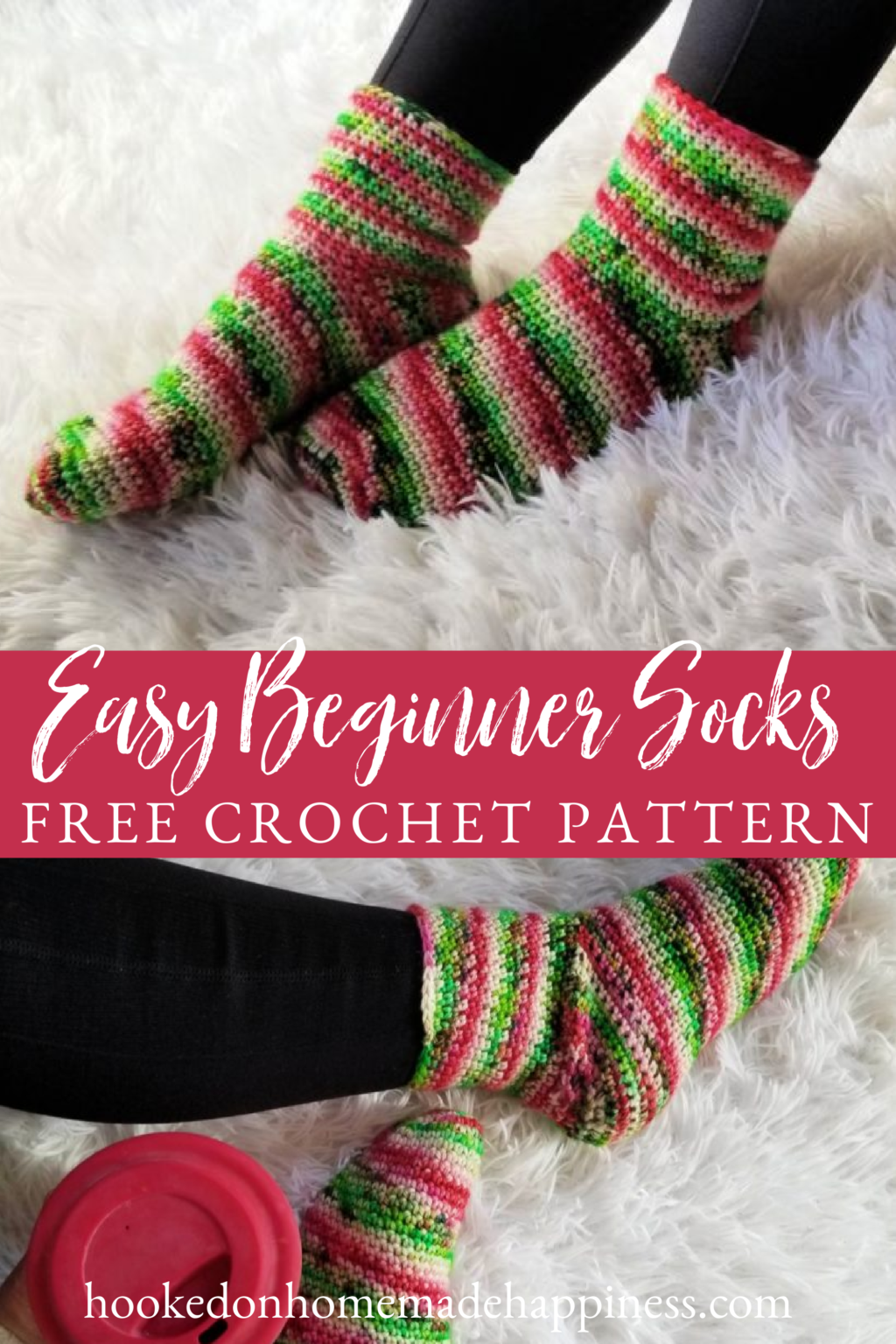 Basic Crochet Socks Pattern - Hooked on Homemade Happiness