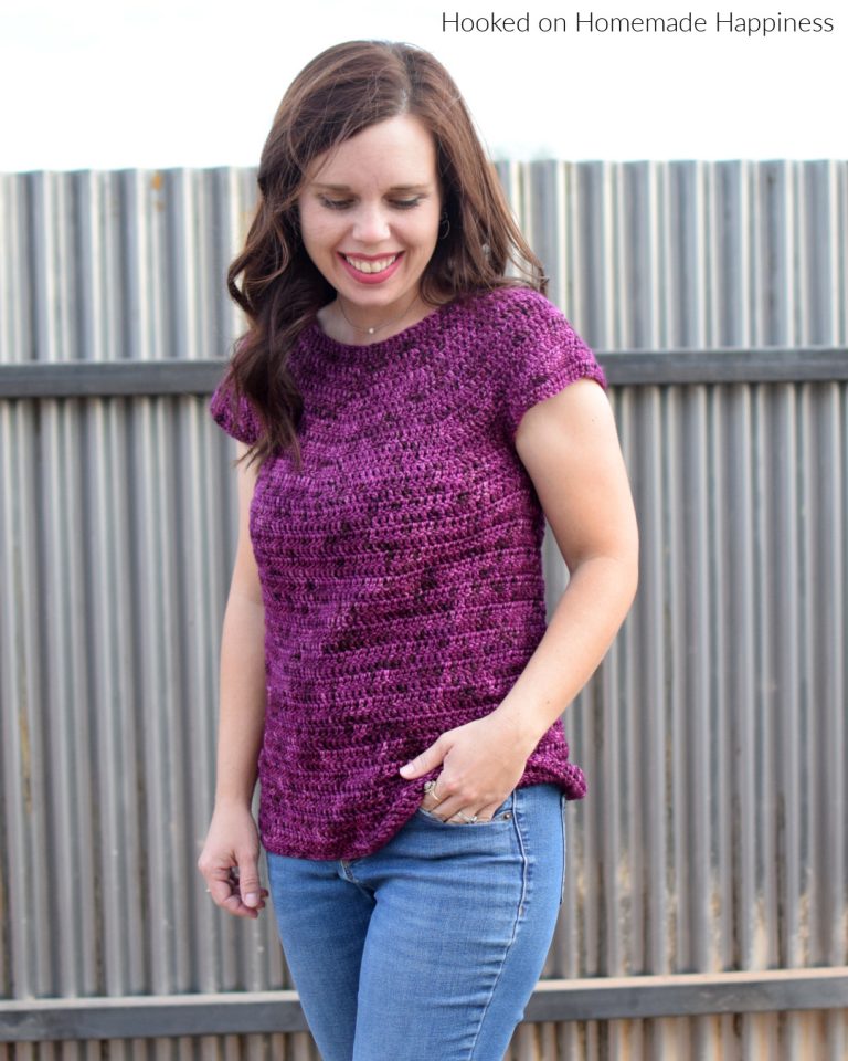 Basic Tee Crochet Pattern - Hooked on Homemade Happiness
