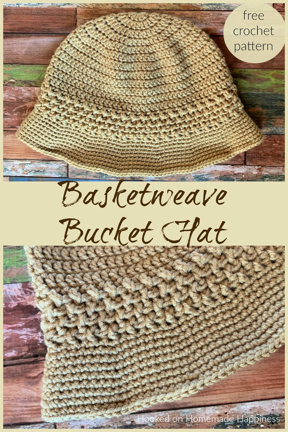 Basketweave Bucket Hat Crochet Pattern (CAL for a Cause) - Hooked on ...