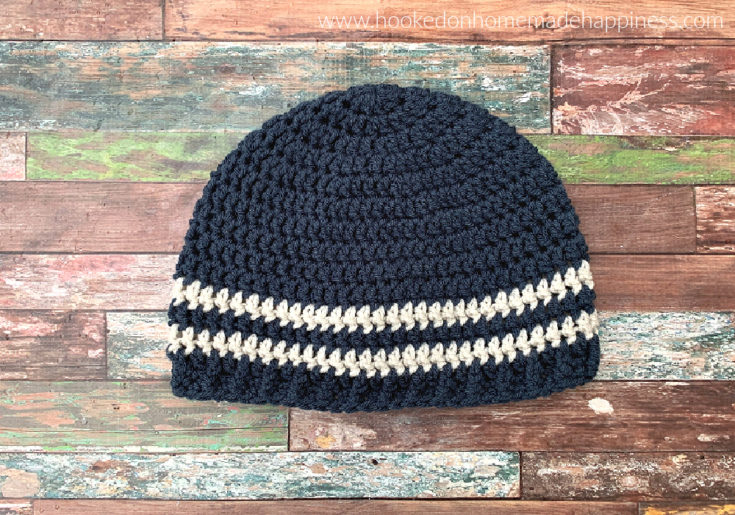 Easy Men's Beanie Crochet Pattern (CAL for a Cause) - Hooked on ...