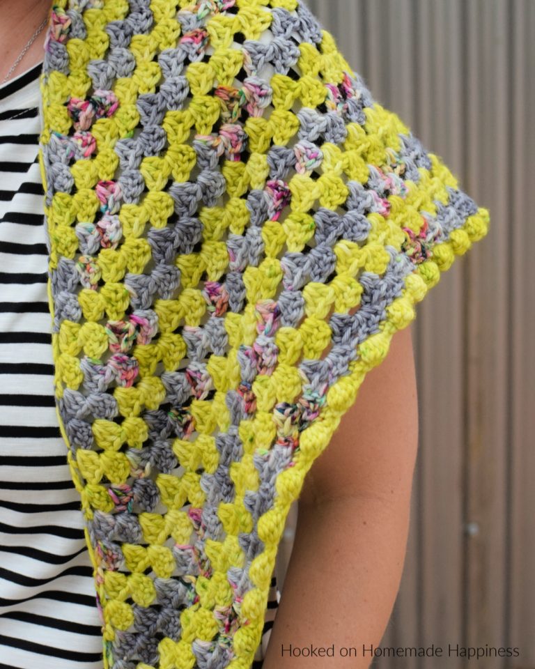 Better than Basic Granny Shawl Crochet Pattern - Hooked on Homemade ...