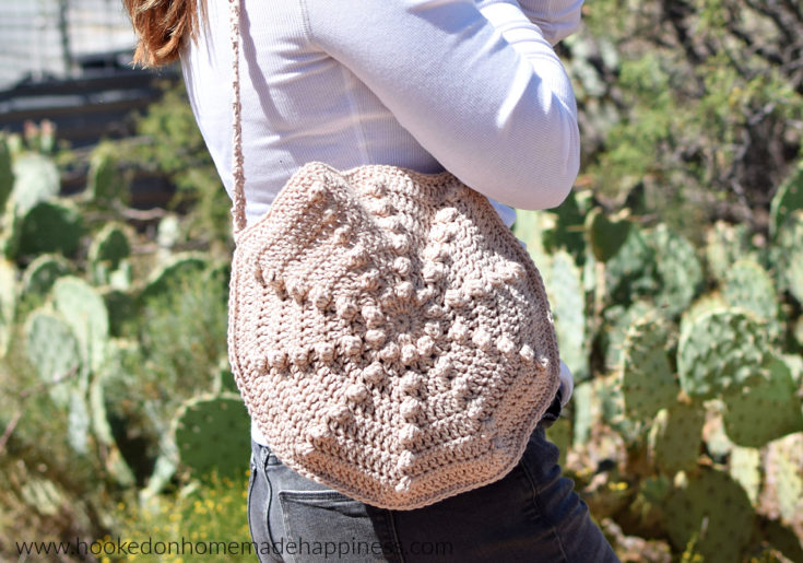 Sand Dollar Circle Bag Crochet Pattern - Hooked on Homemade Happiness