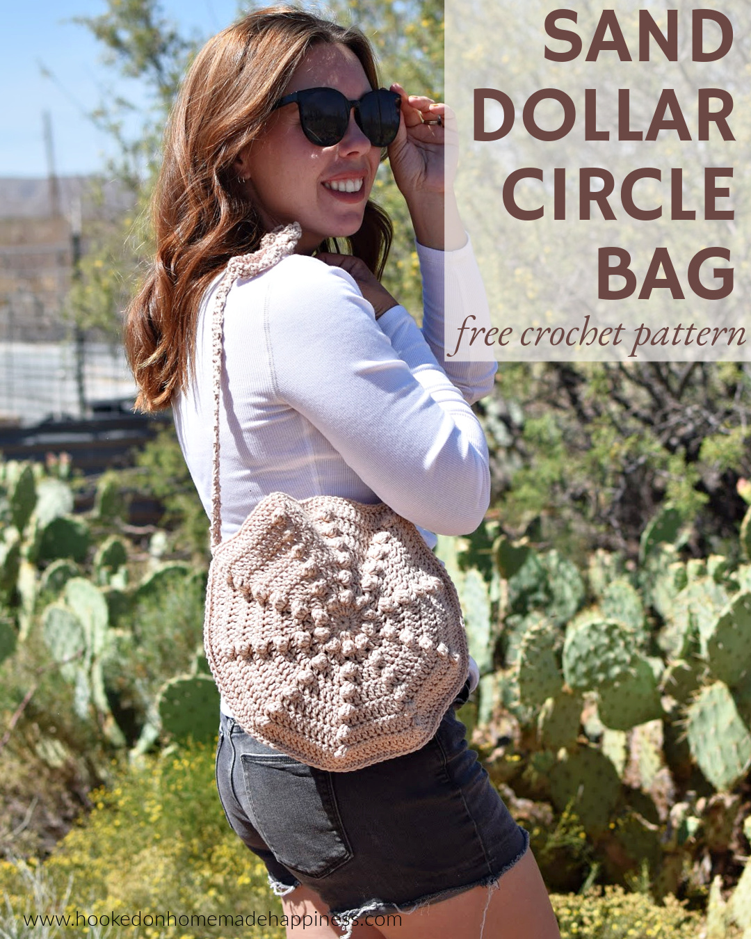 Sand Dollar Circle Bag Crochet Pattern - Hooked on Homemade Happiness