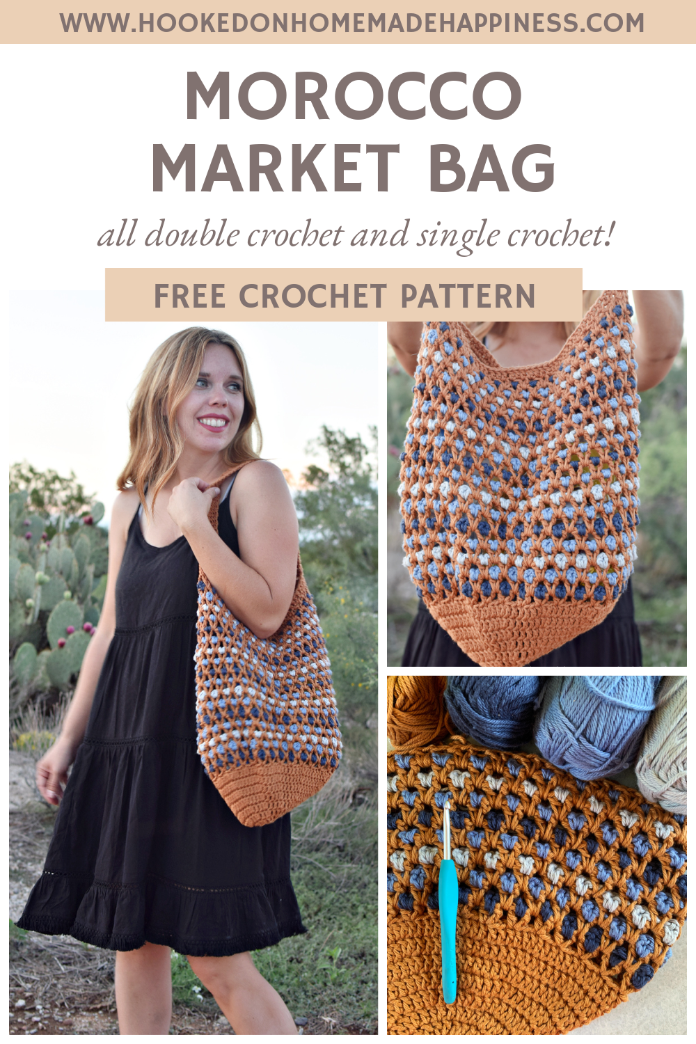 Morocco Market Bag Crochet Pattern - Hooked on Homemade Happiness