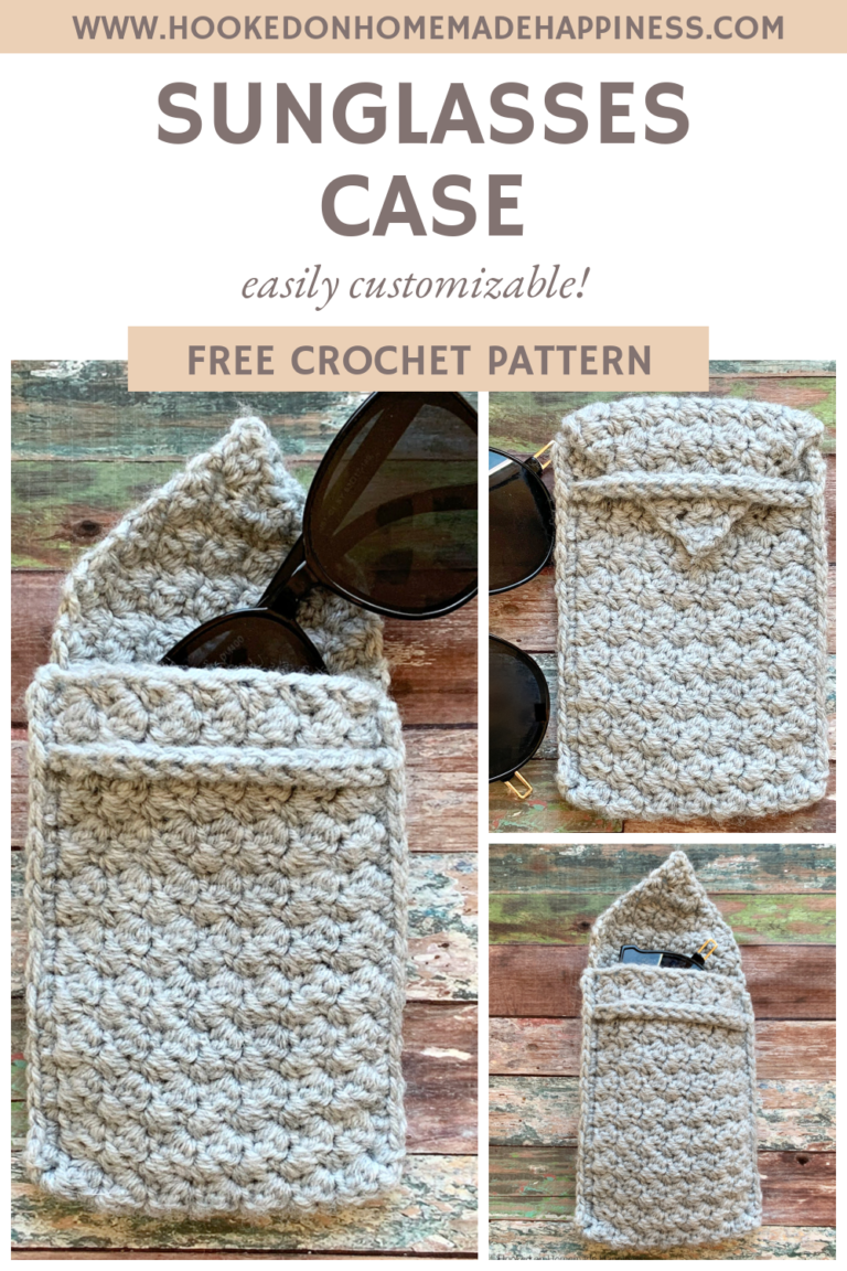 Sunglasses Case Crochet Pattern - Hooked on Homemade Happiness