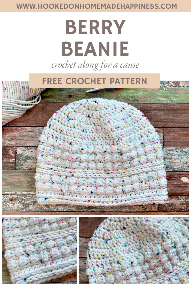 Berry Beanie Crochet Pattern - Hooked on Homemade Happiness