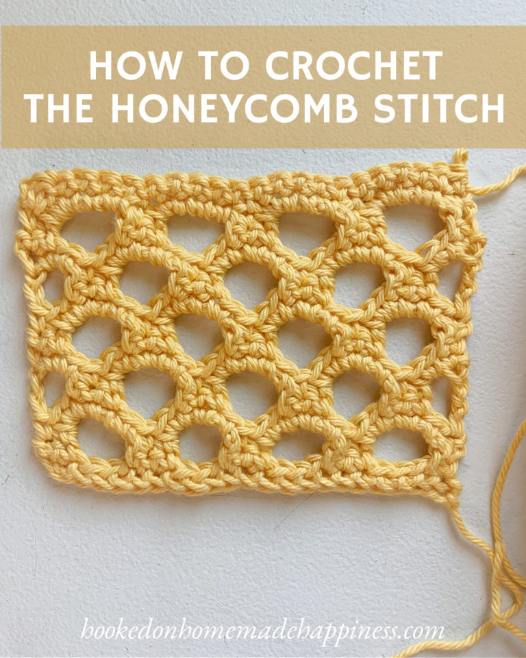 How to Crochet the Honeycomb Stitch - Hooked on Homemade Happiness