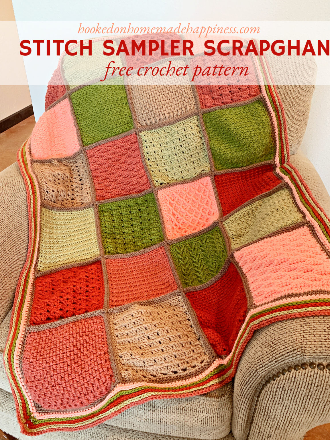 Crunch Stitch (Stitch Sampler Scrapghan 2023 - Part 7) - Hooked on ...