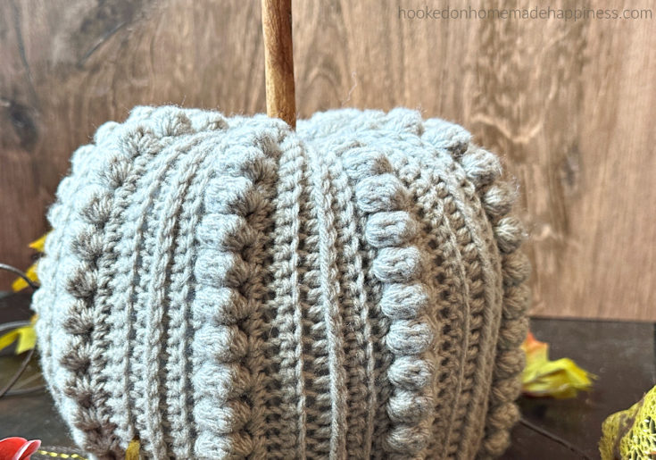 Ribbed Bobble Pumpkin Crochet Pattern - Hooked on Homemade Happiness