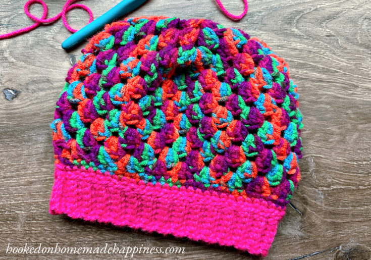 Granny Stitch Beanie Crochet Pattern - Hooked on Homemade Happiness