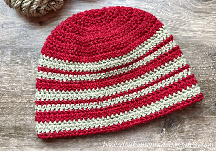 Tailgate Beanie Crochet Pattern - Hooked on Homemade Happiness