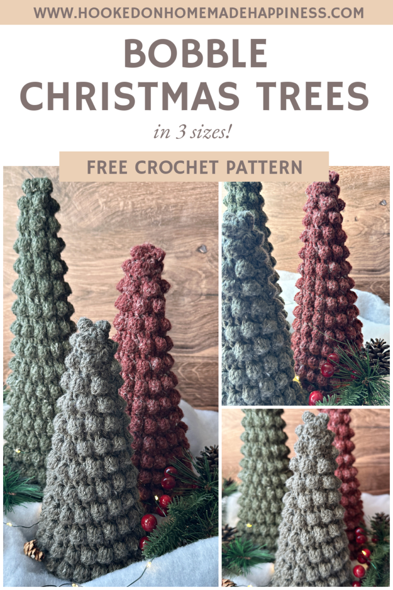 Bobble Christmas Trees Crochet Pattern - Hooked on Homemade Happiness