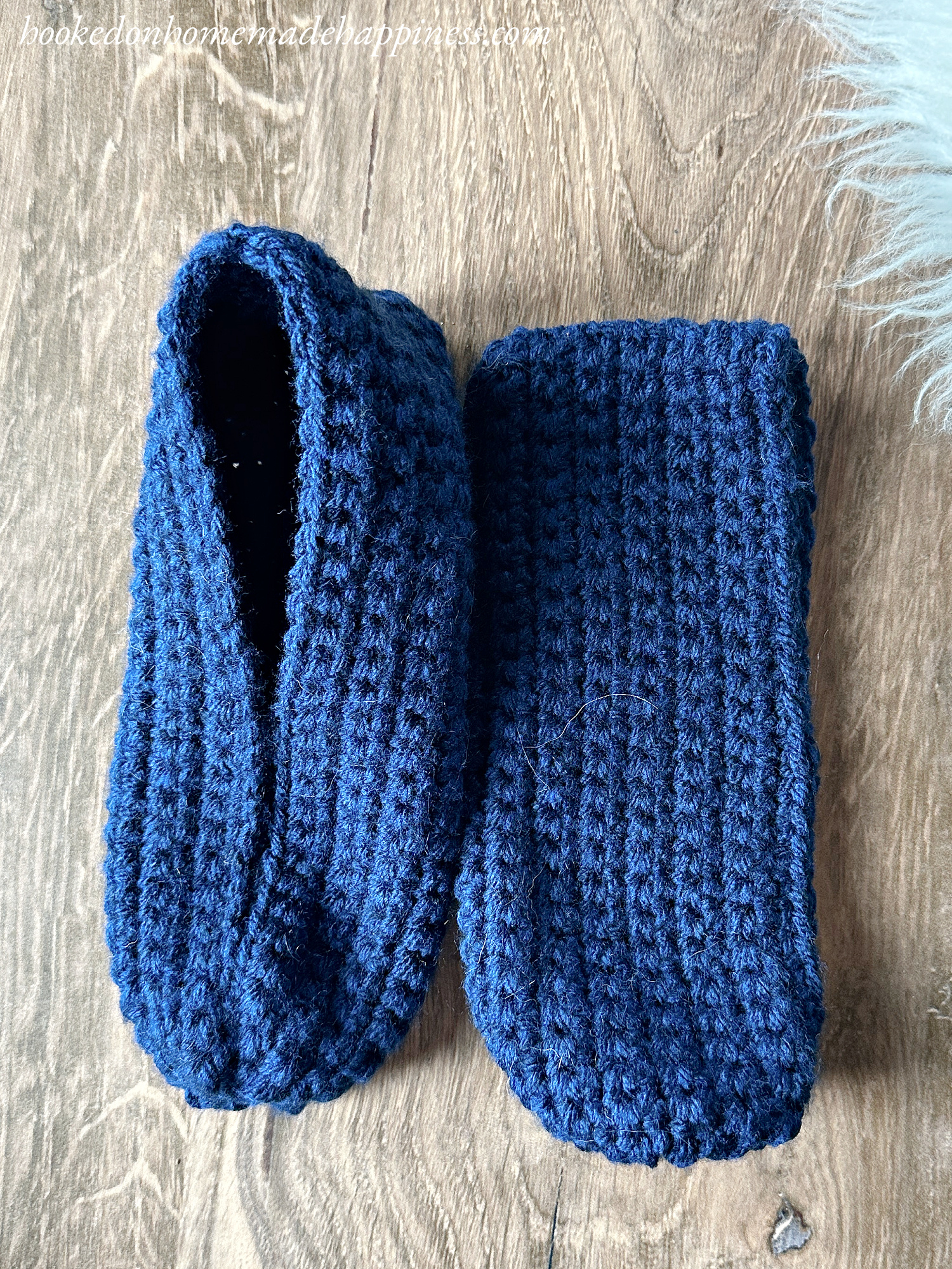 Rectangle Slippers Crochet Pattern - Hooked on Homemade Happiness