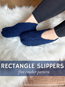 Rectangle Slippers Crochet Pattern - Hooked on Homemade Happiness