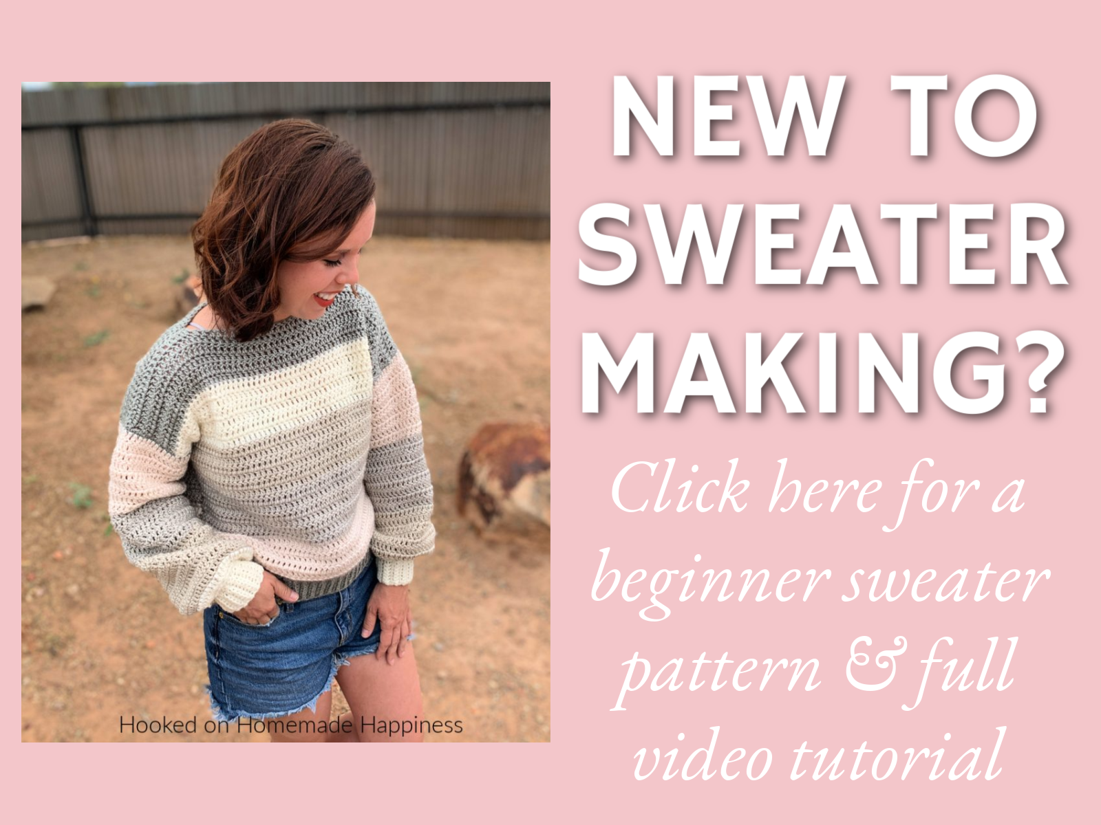 Textured Pullover Sweater Crochet Pattern - Hooked on Homemade Happiness