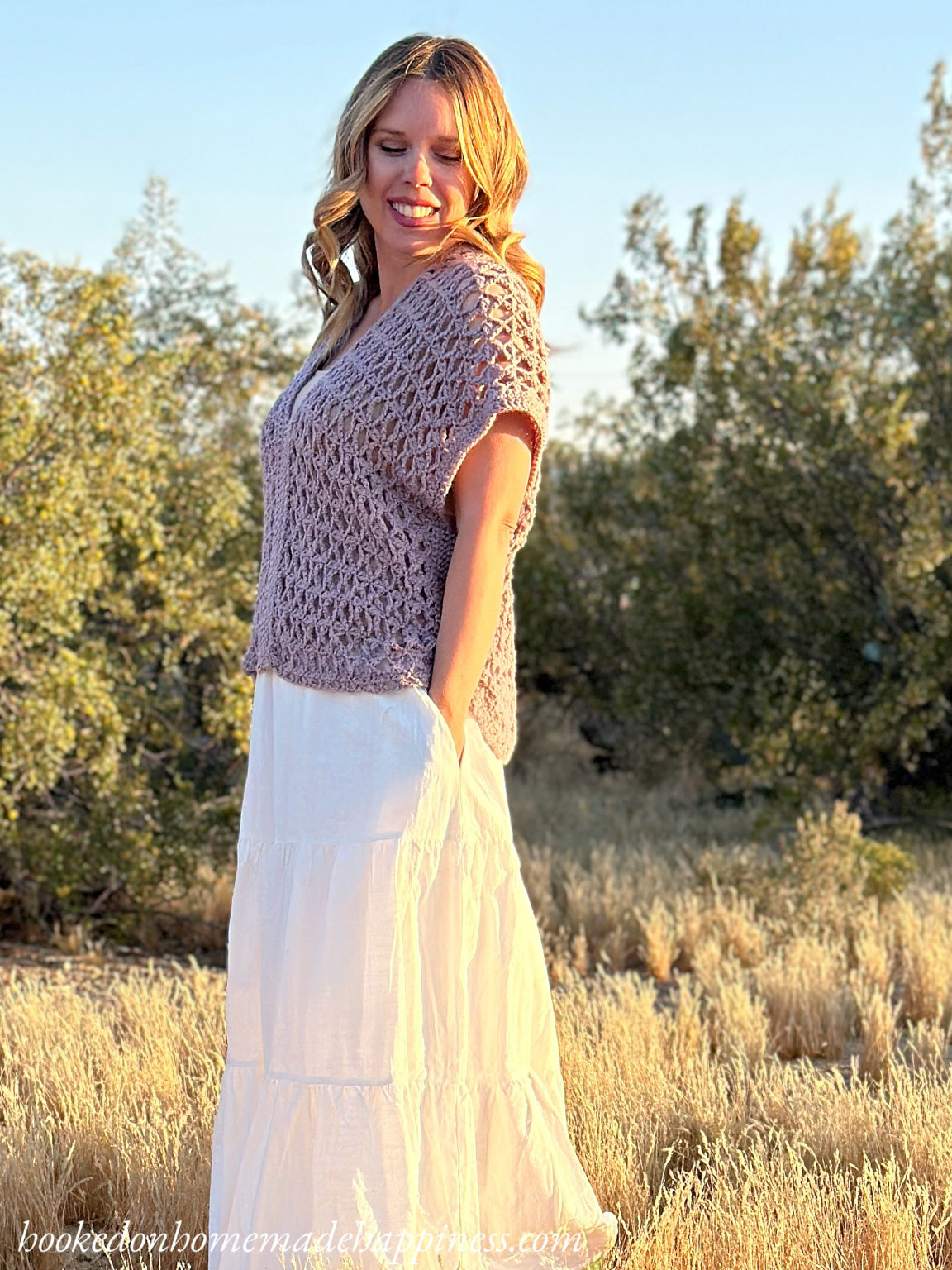 Lace Tunic Top Crochet Pattern - Hooked on Homemade Happiness