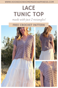 Lace Tunic Top Crochet Pattern - Hooked on Homemade Happiness