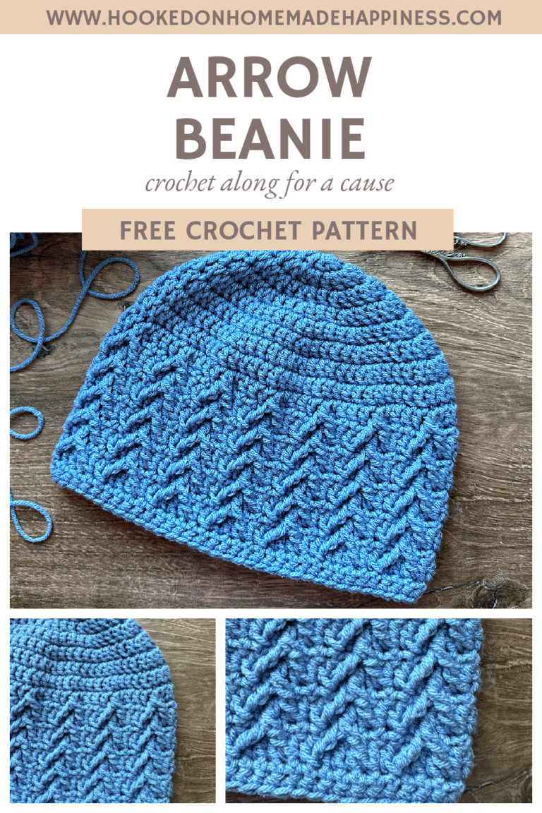 Arrow Beanie Crochet Pattern - Hooked on Homemade Happiness