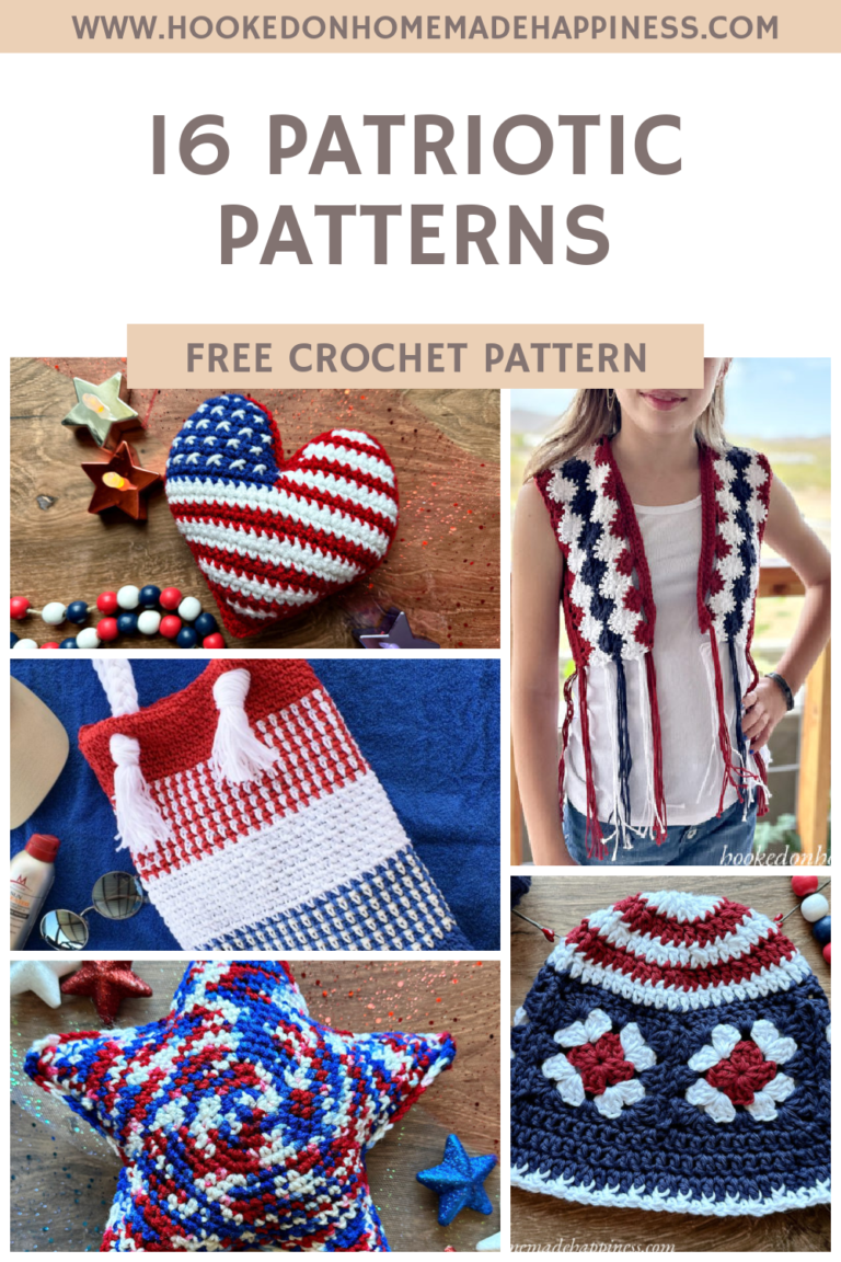 16 Patriotic Crochet Patterns - Hooked on Homemade Happiness