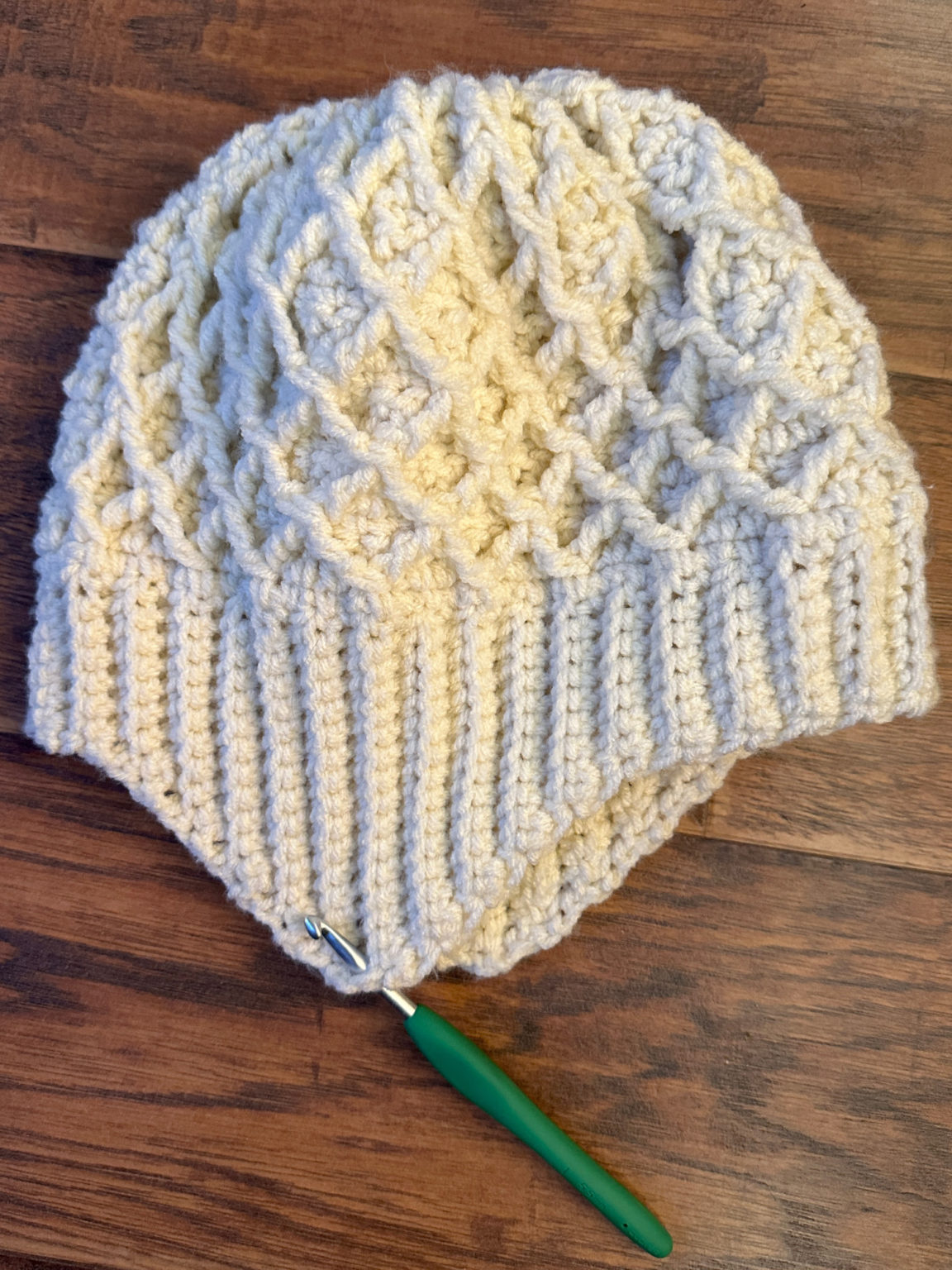 Diamond Beanie Crochet Pattern - Hooked on Homemade Happiness