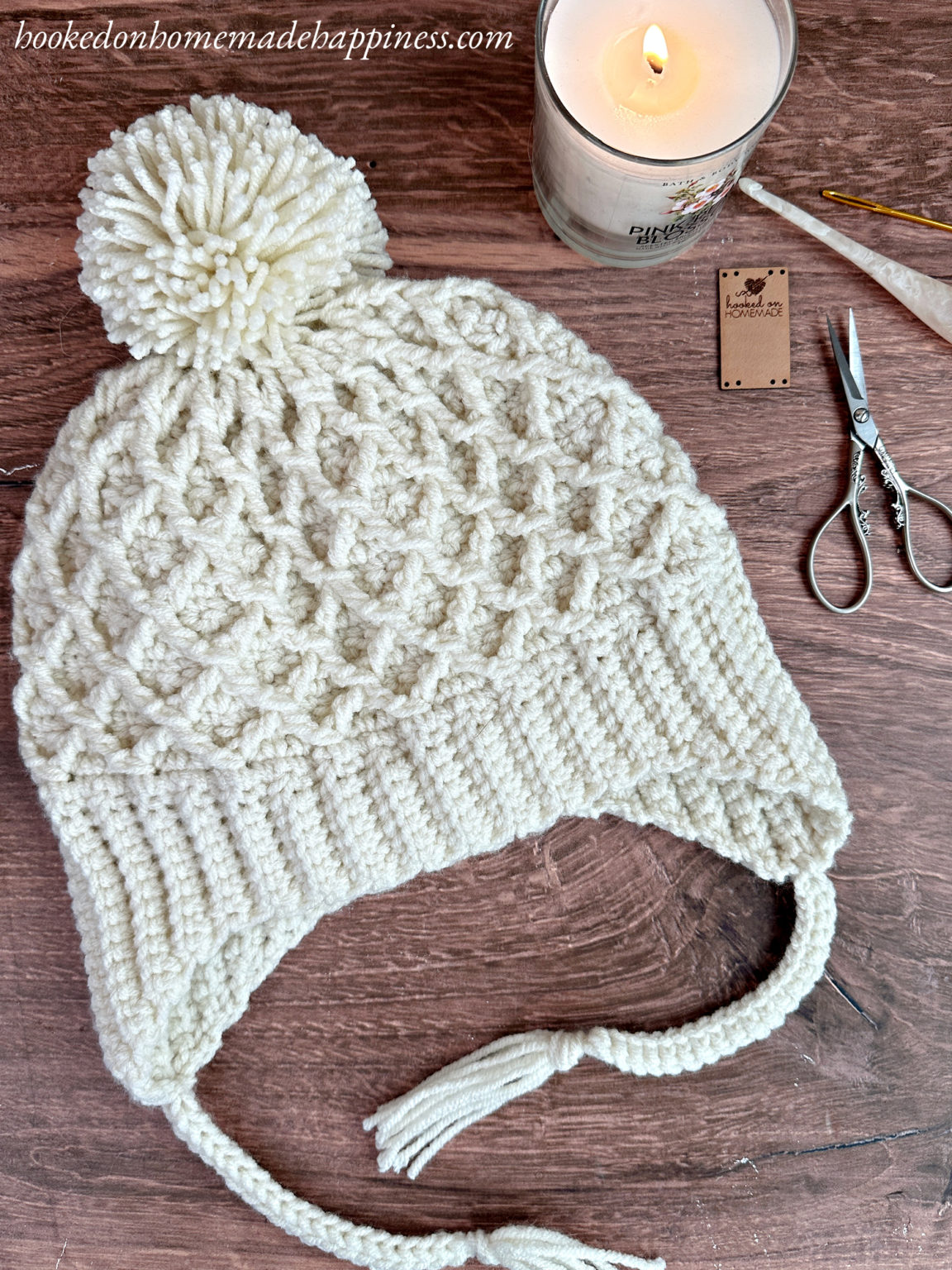 Diamond Beanie Crochet Pattern - Hooked on Homemade Happiness
