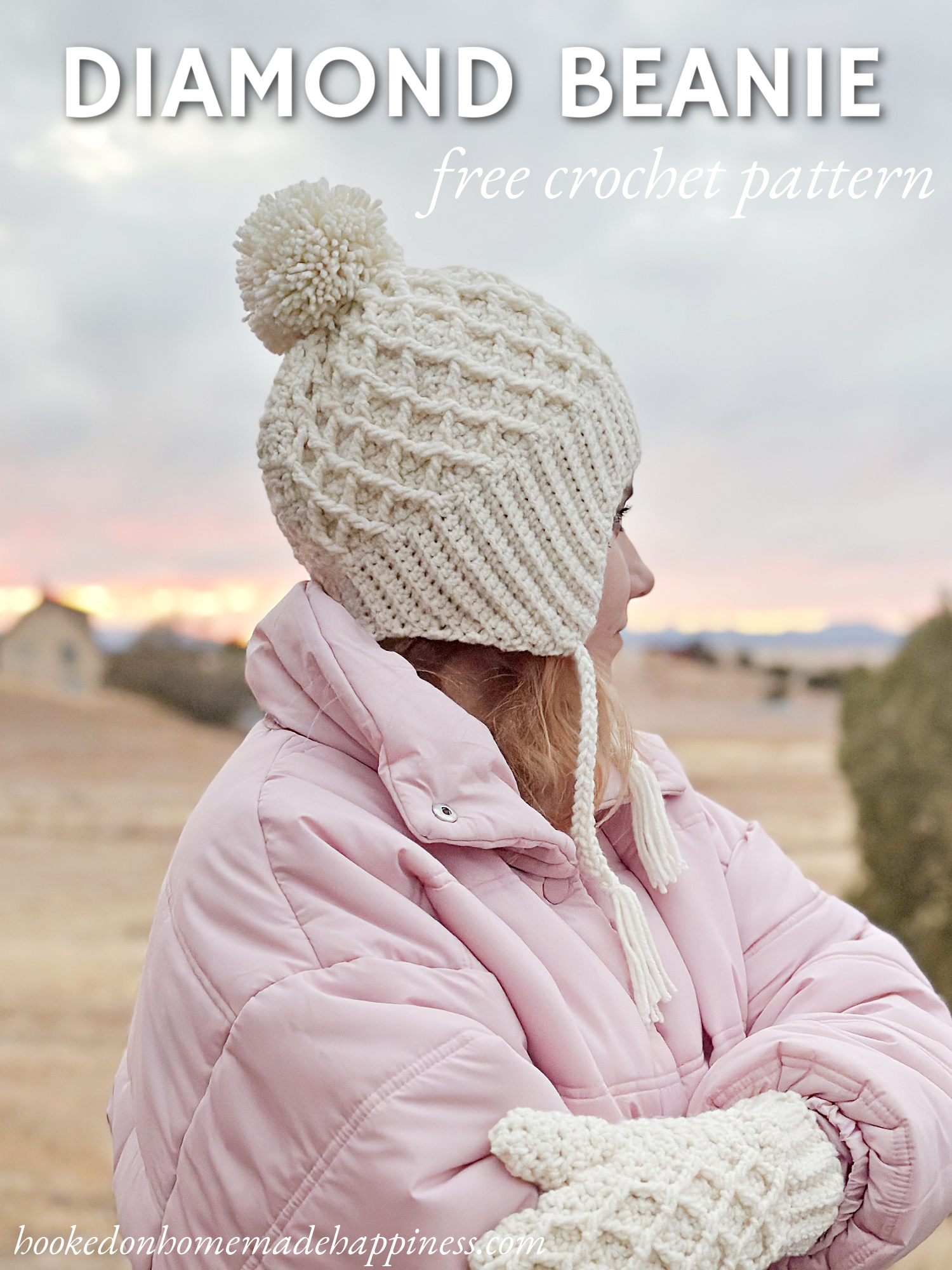 Diamond Beanie Crochet Pattern - Hooked on Homemade Happiness