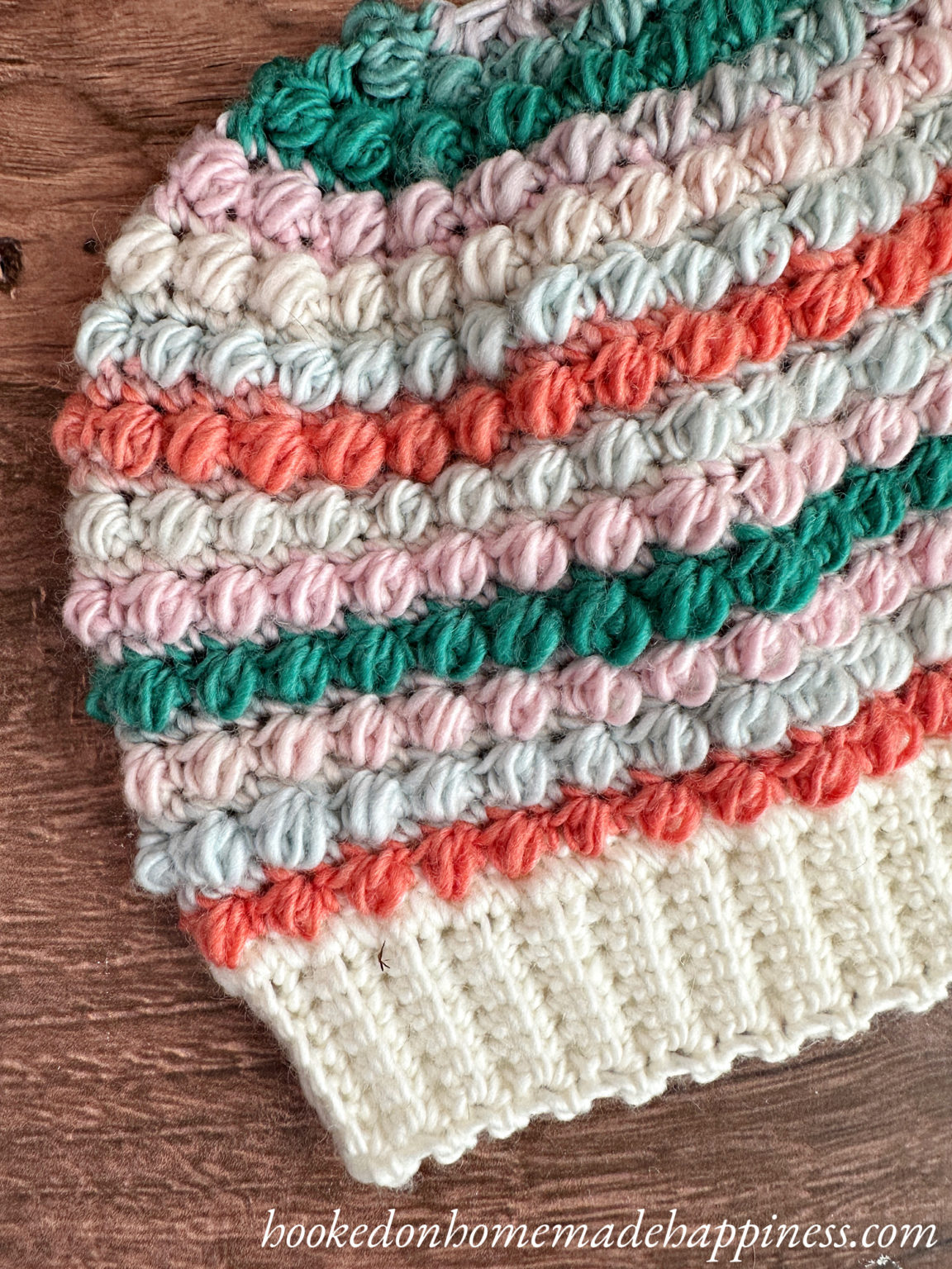 Pebble Beanie Crochet Pattern - Hooked on Homemade Happiness