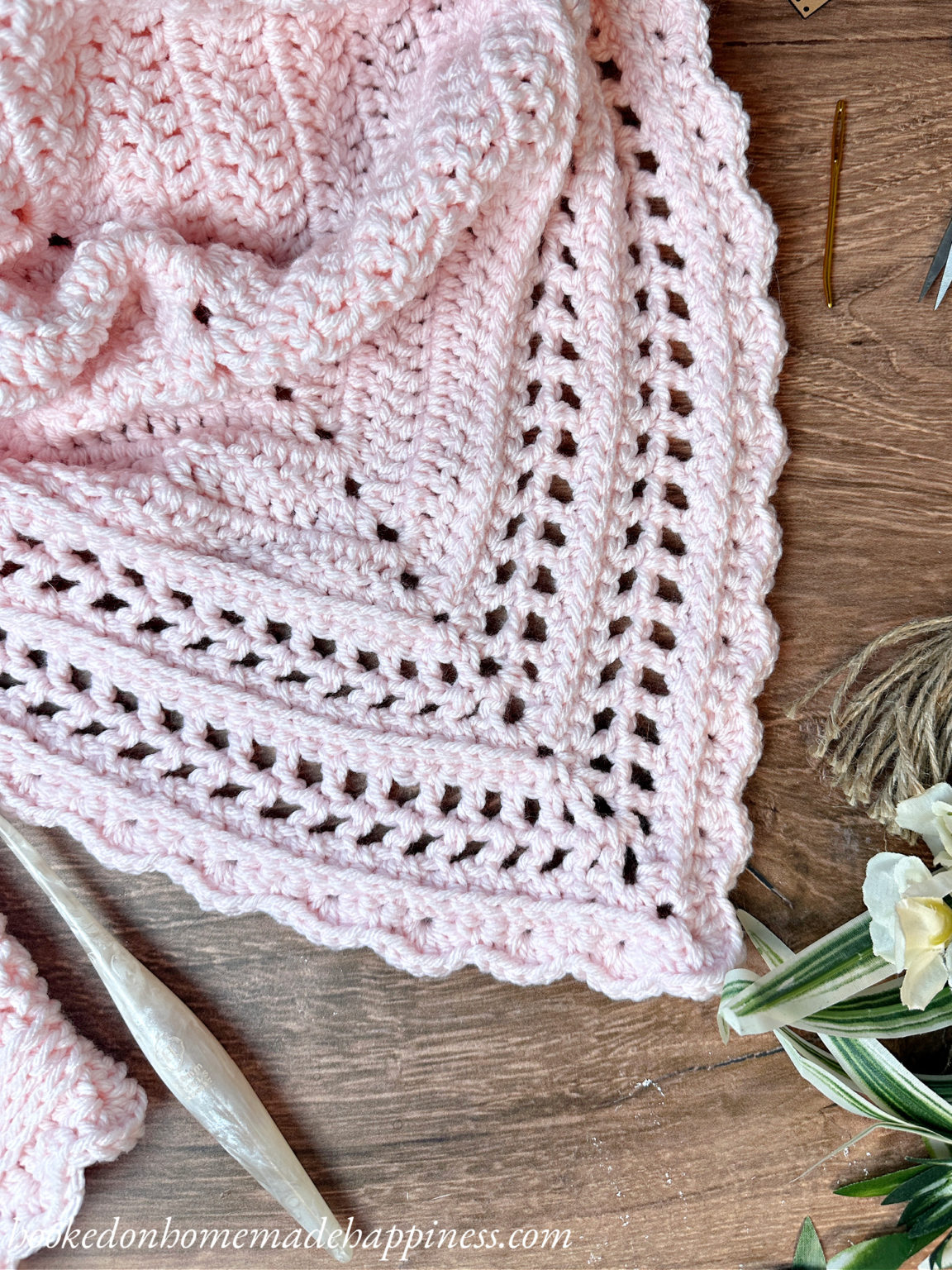 Flower Petal Prayer Shawl Crochet Pattern - Hooked on Homemade Happiness