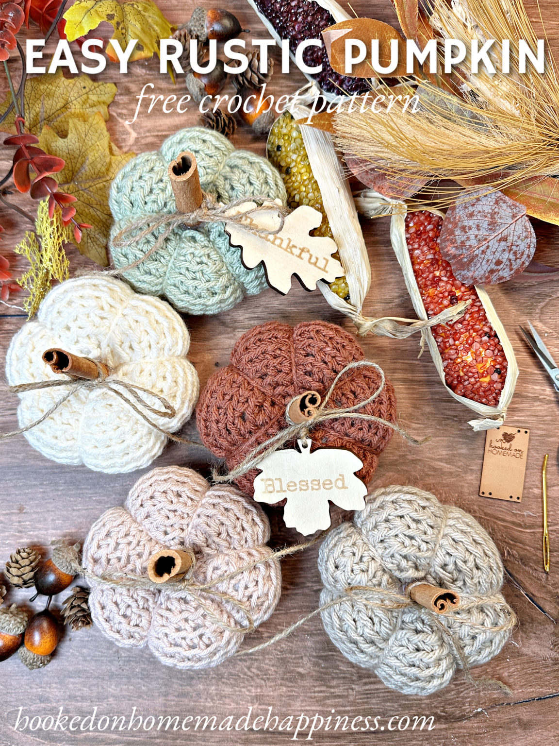 Rustic Pumpkin Crochet Pattern – Easy Crochet Pumpkin Tutorial - Hooked on Homemade Happiness