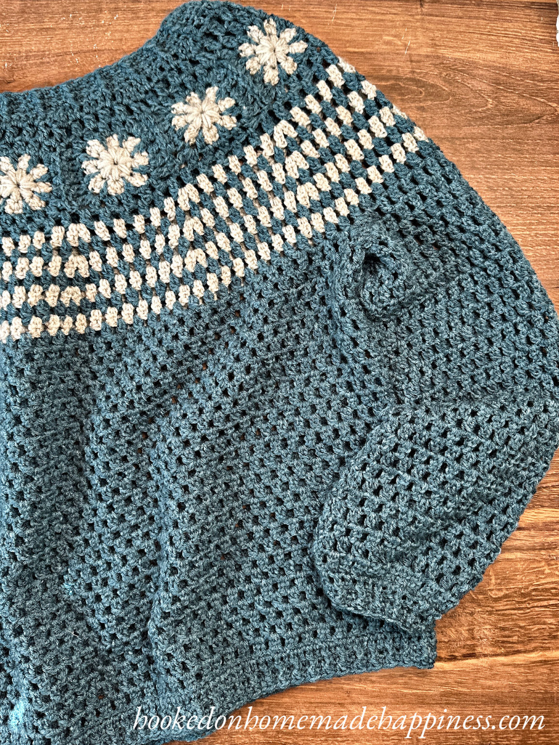Winter Snowflake Crochet Sweater Pattern - Hooked on Homemade Happiness