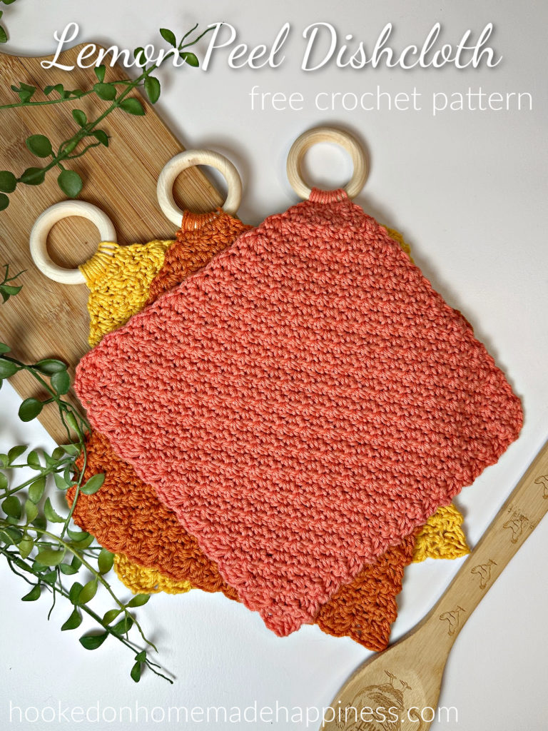 Easy Lemon Peel Dishcloth Crochet Pattern (Corner to Corner) - Hooked ...